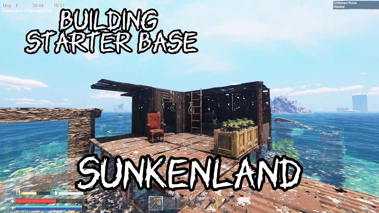 Building A Starter Base - Sunkenland - S1E5 - YouTube