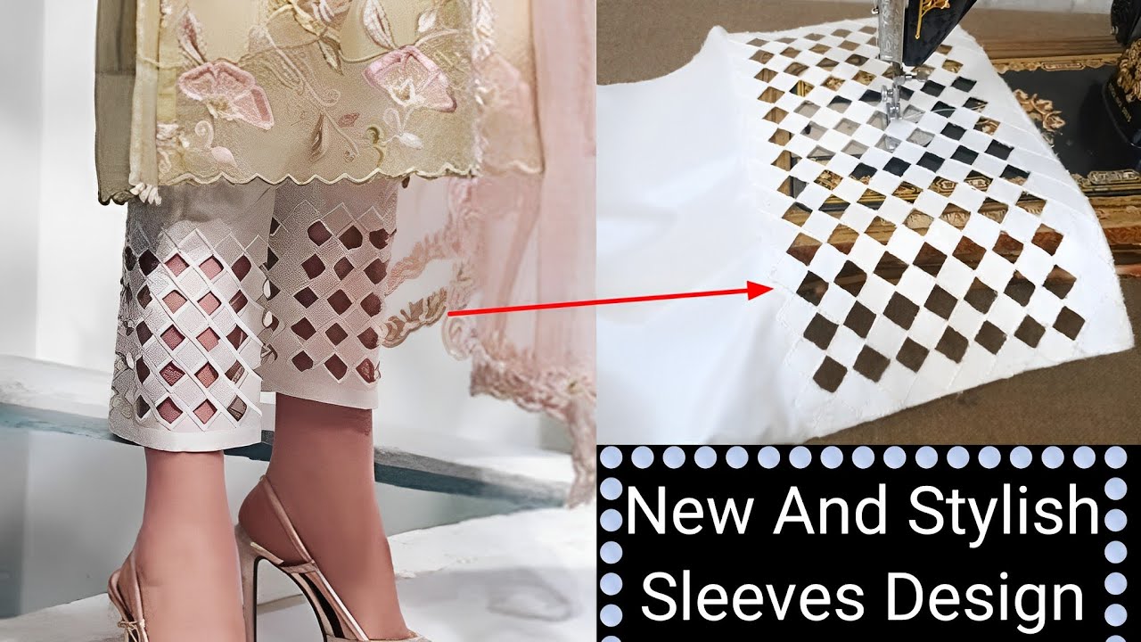 Trouser And Sleeves Design|Poncha Design|Mohri Design|Cutwork Design ...