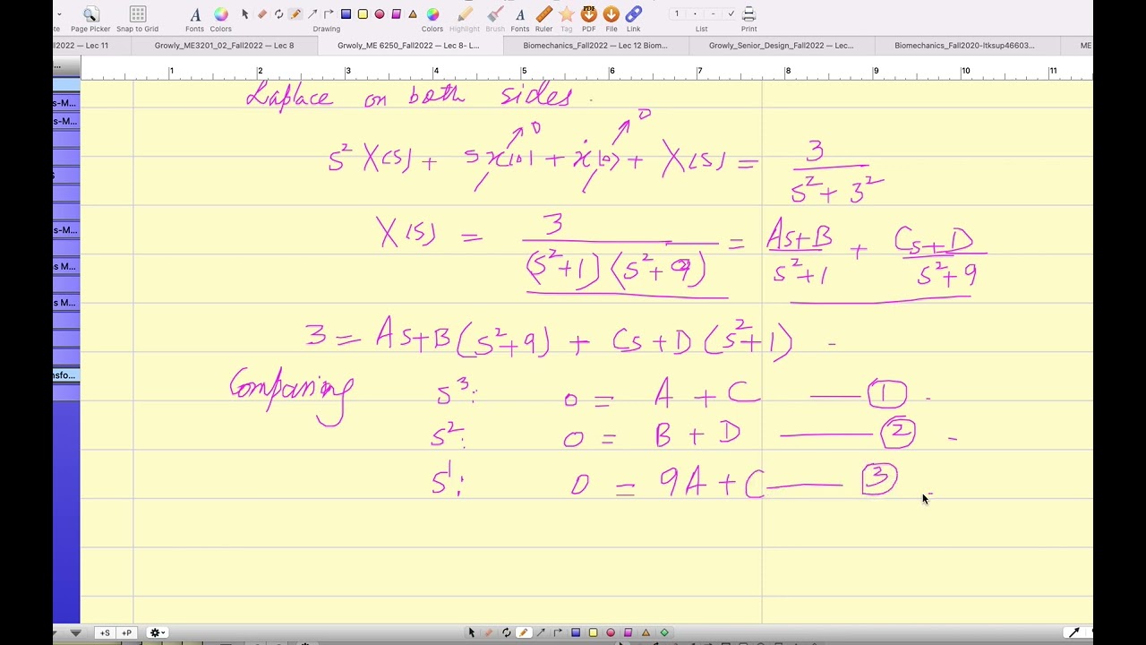 Inverse Laplace example B 2-25 Ogata Differential Equation Solve - YouTube