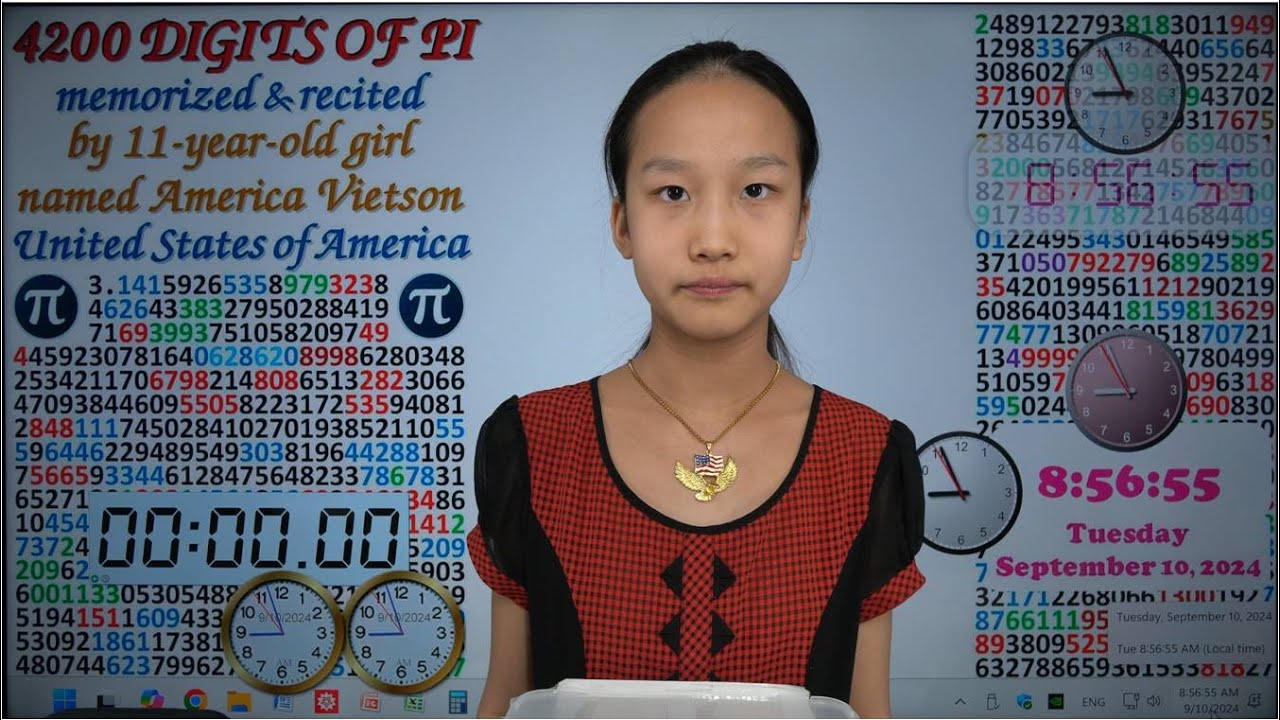 4200 Digits of Pi memorized and orally recited by 11-year-old girl ...