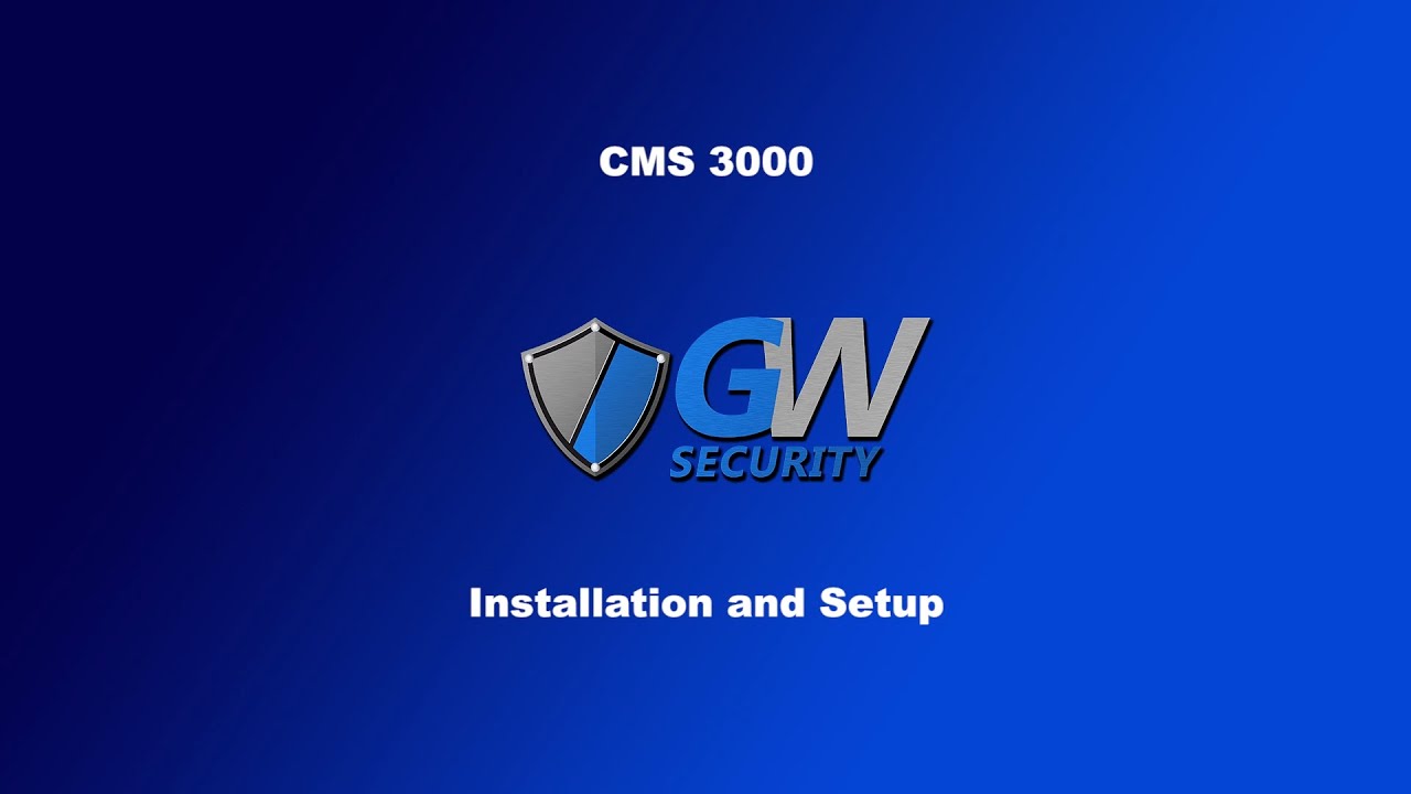 GW Security CMS 3000 - Installation and Setup - YouTube