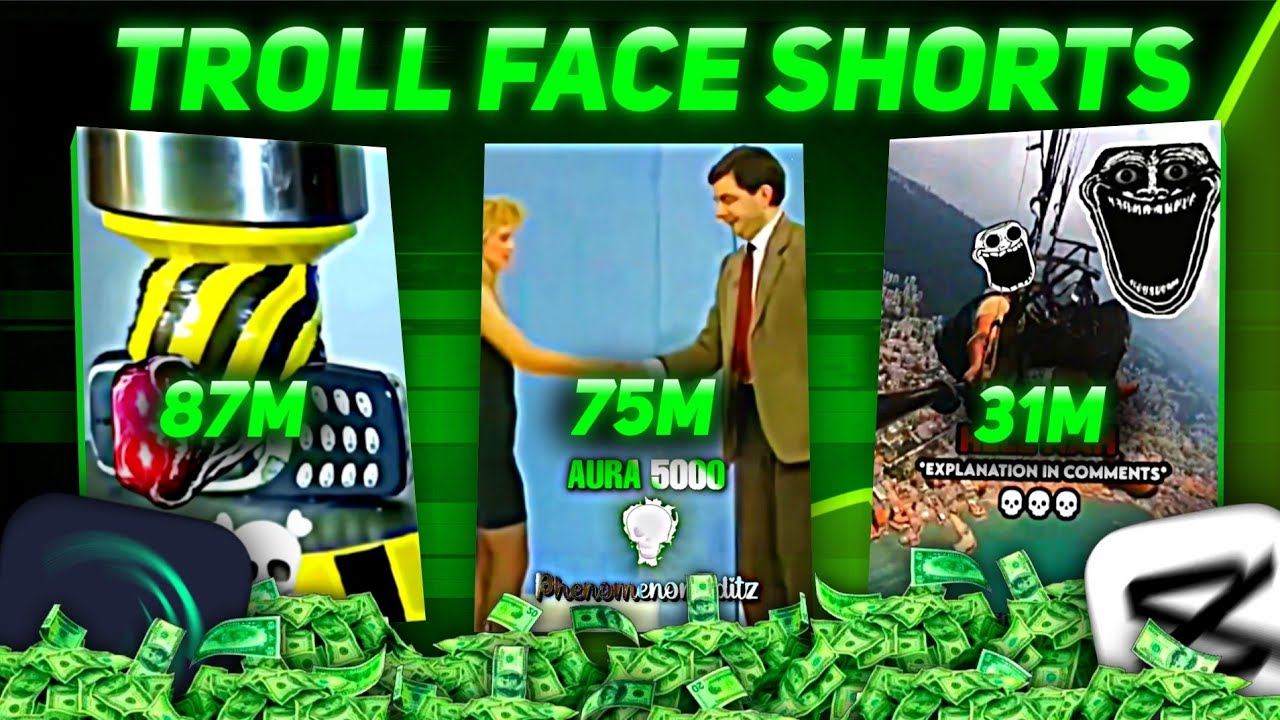 How To Make Viral Troll Face Shorts With Mobile! (Basic to Advance Full ...