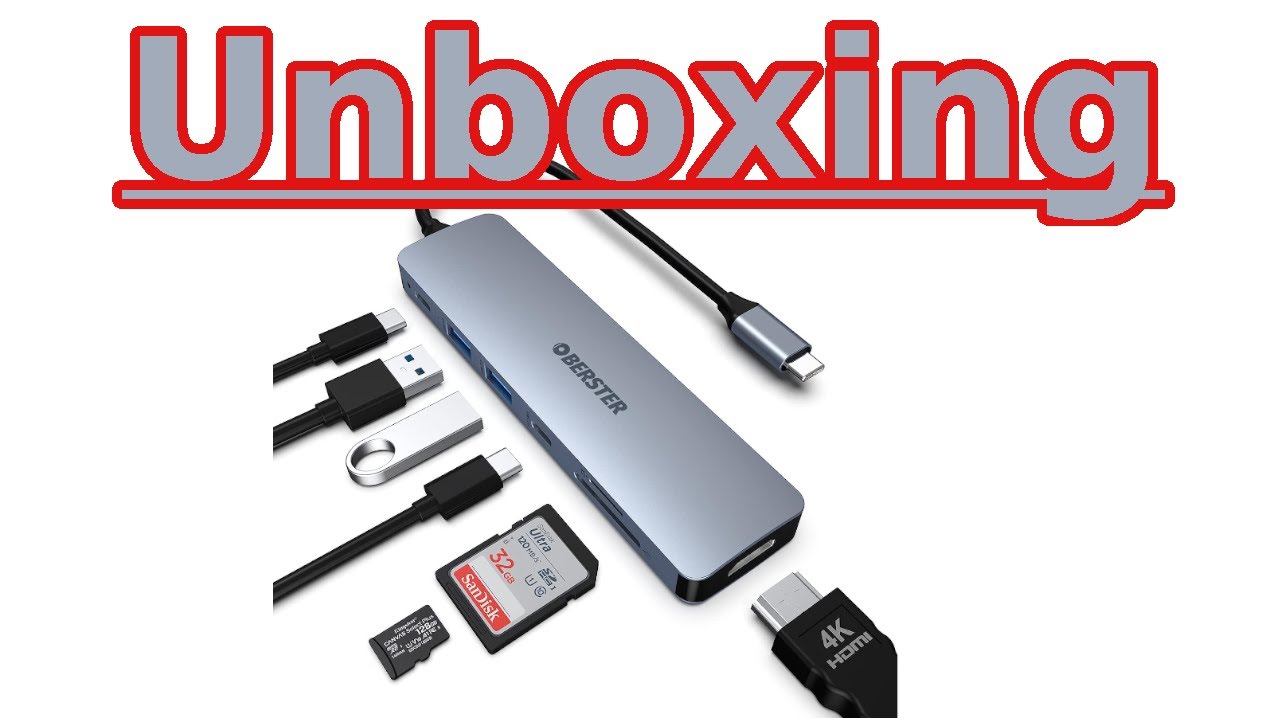USB C Hub, 7 in 1 USB C Adapter Unboxing - YouTube