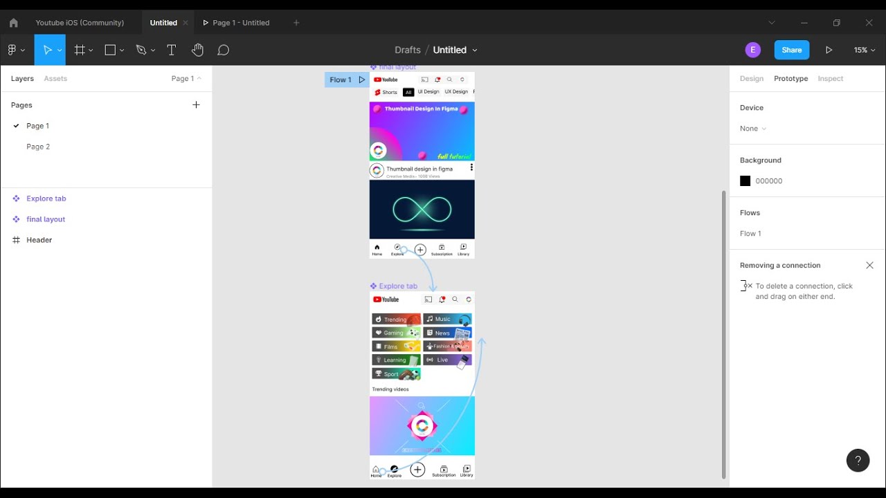 Youtube app design in figma website design in figma - YouTube