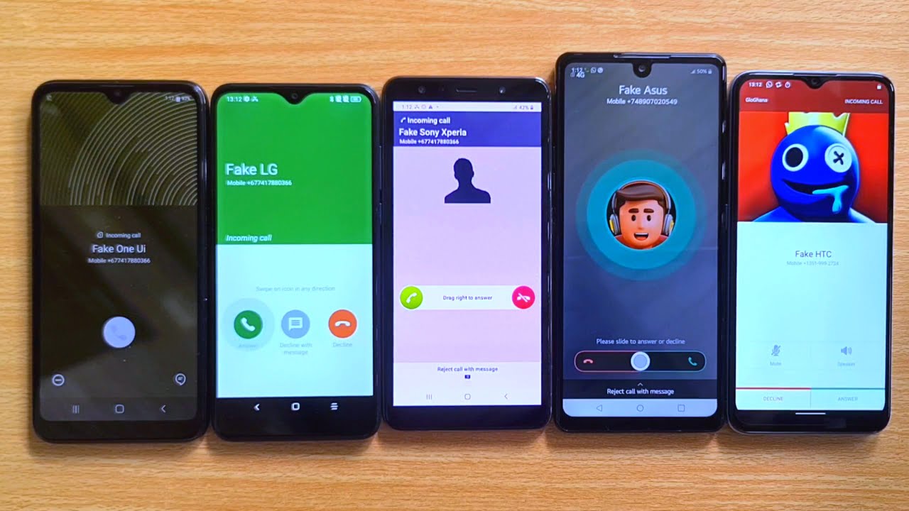 Oneplus,Htc,LG,Asus,Sony Xperia fake incoming call Screen/call asistan ...