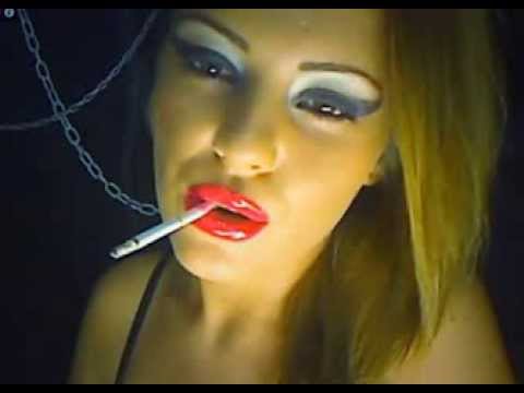 Sexy smoking girl (Sexy lips and blonde girl)
