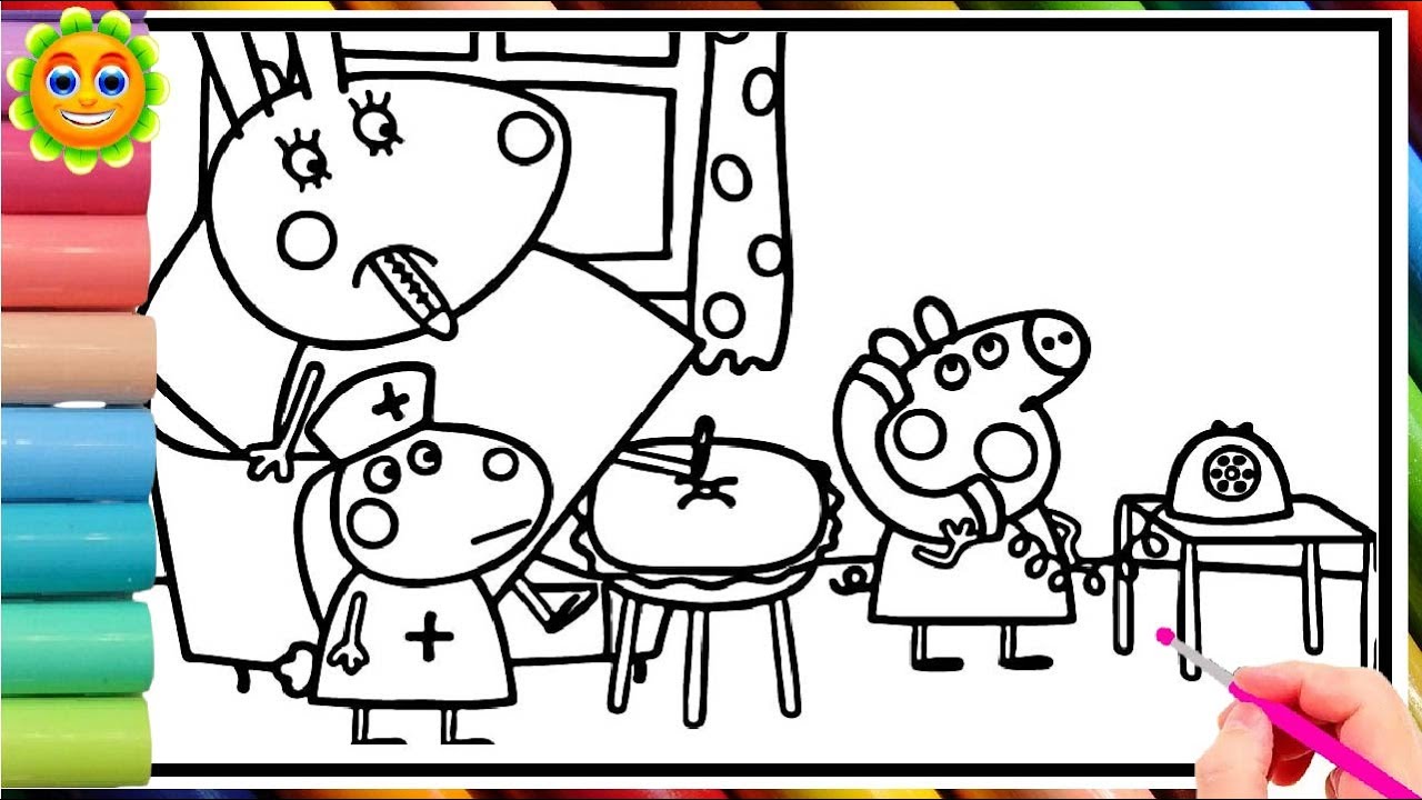 Miss Rabbit Day Off . Peppa Pig Coloring book .Peppa Pig Coloring Pages ...