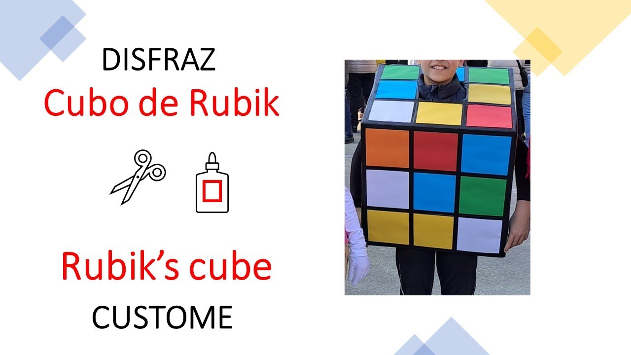 Como Hacer Disfraz cubo de rubik (How to make a Rubik´s cube custome ...