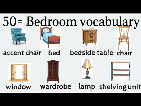 50 common Bedroom name vocabulary || learning English vocabulary. - YouTube