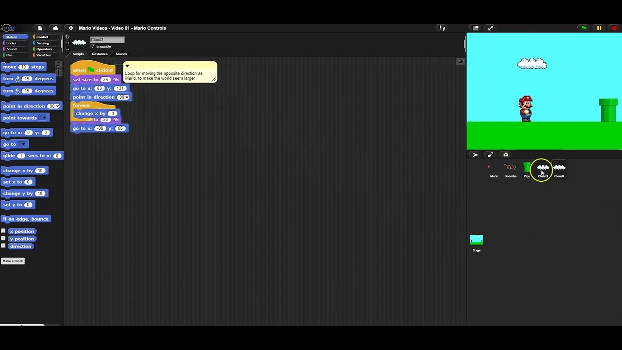 Mario Project 02 - Animated Background Sprites - YouTube