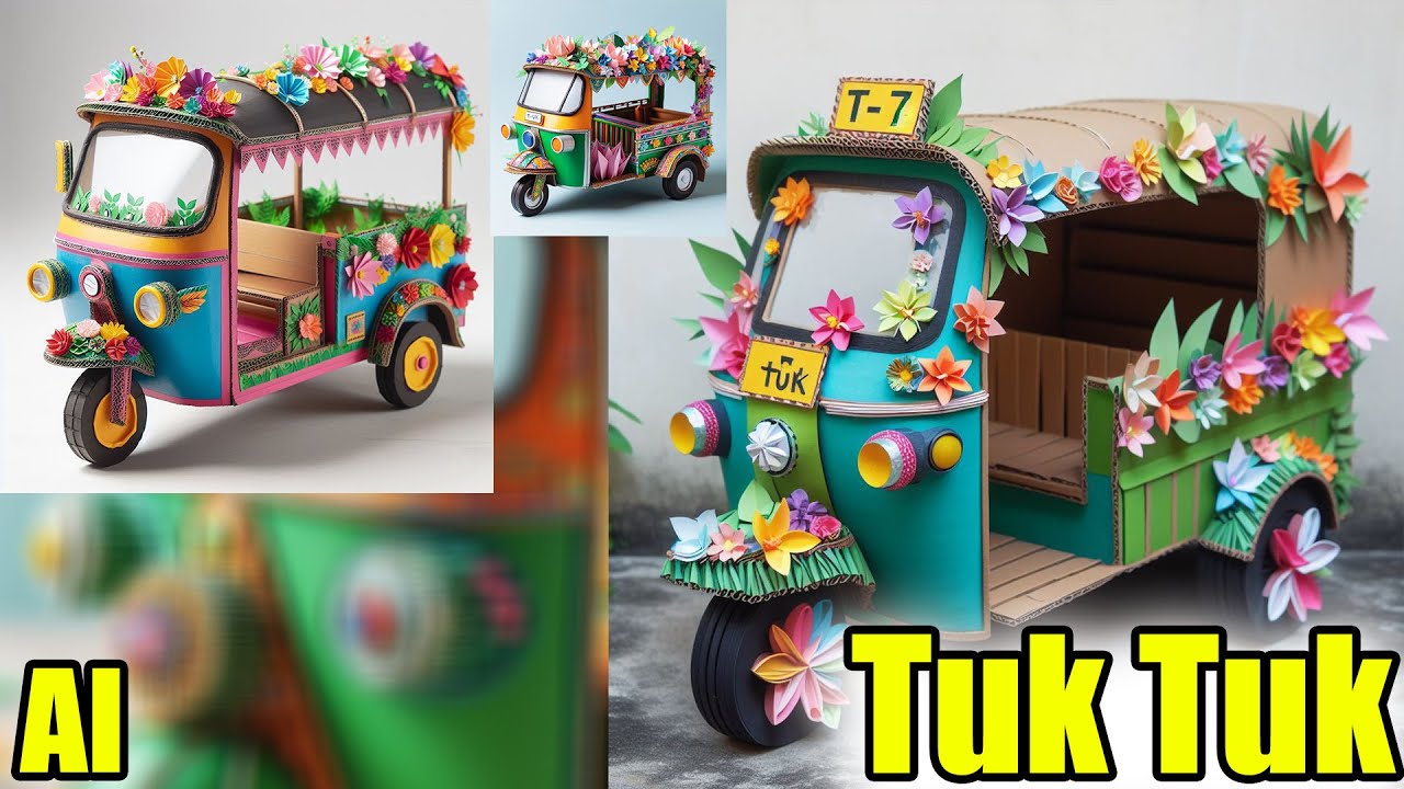 Hand made Tuk Tuk from Express Can | Home craft - YouTube