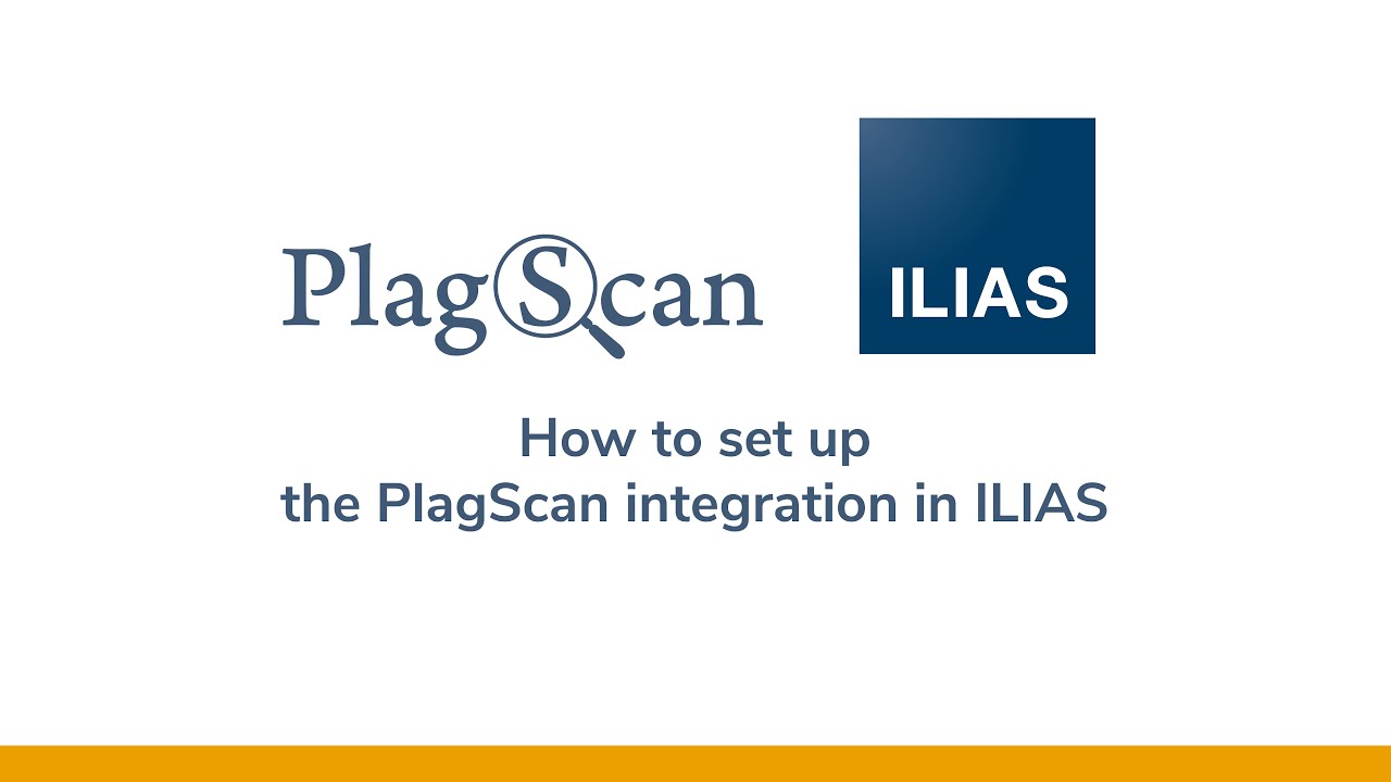 How to set up the PlagScan integration in ILIAS - YouTube