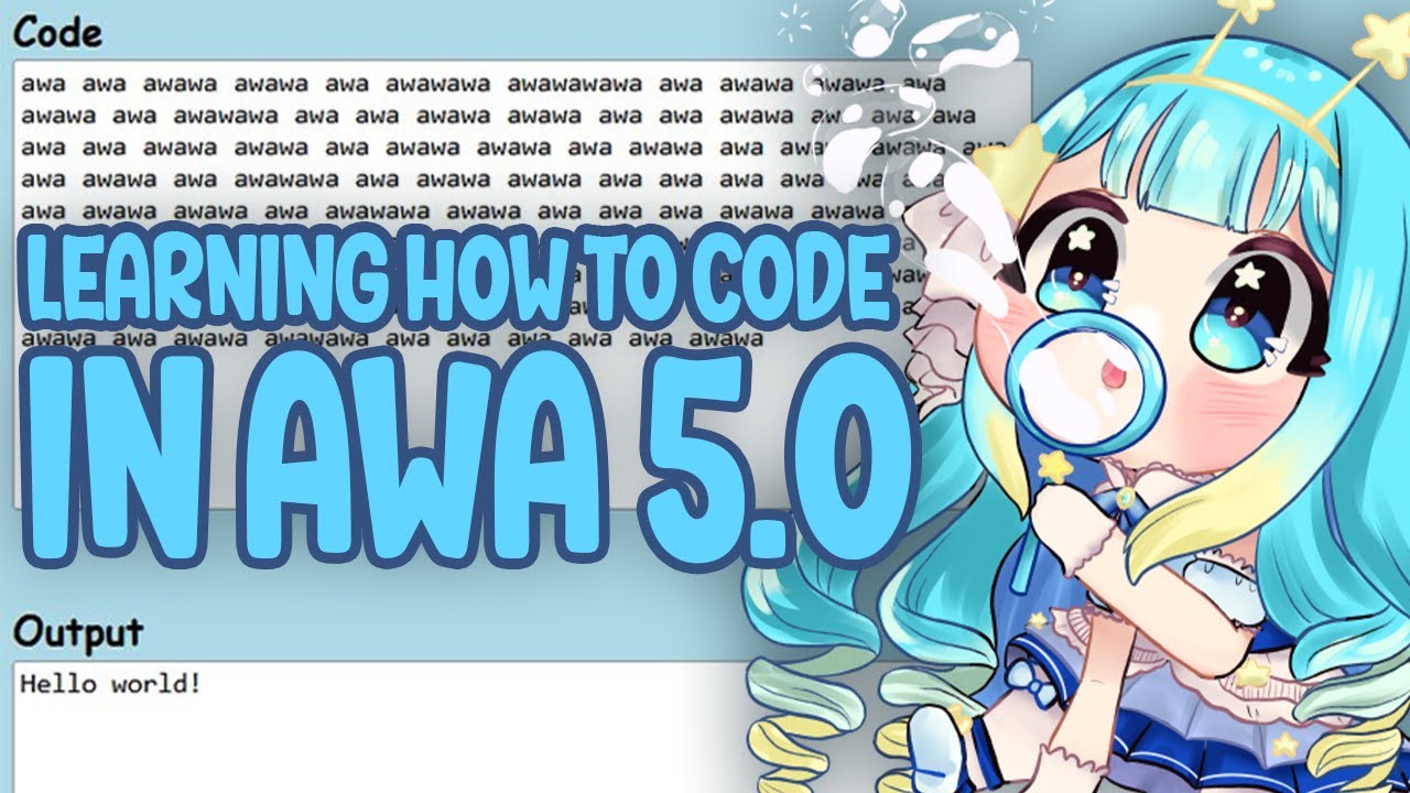 coding in AWA 5.0 (a very real language)🌠 - YouTube