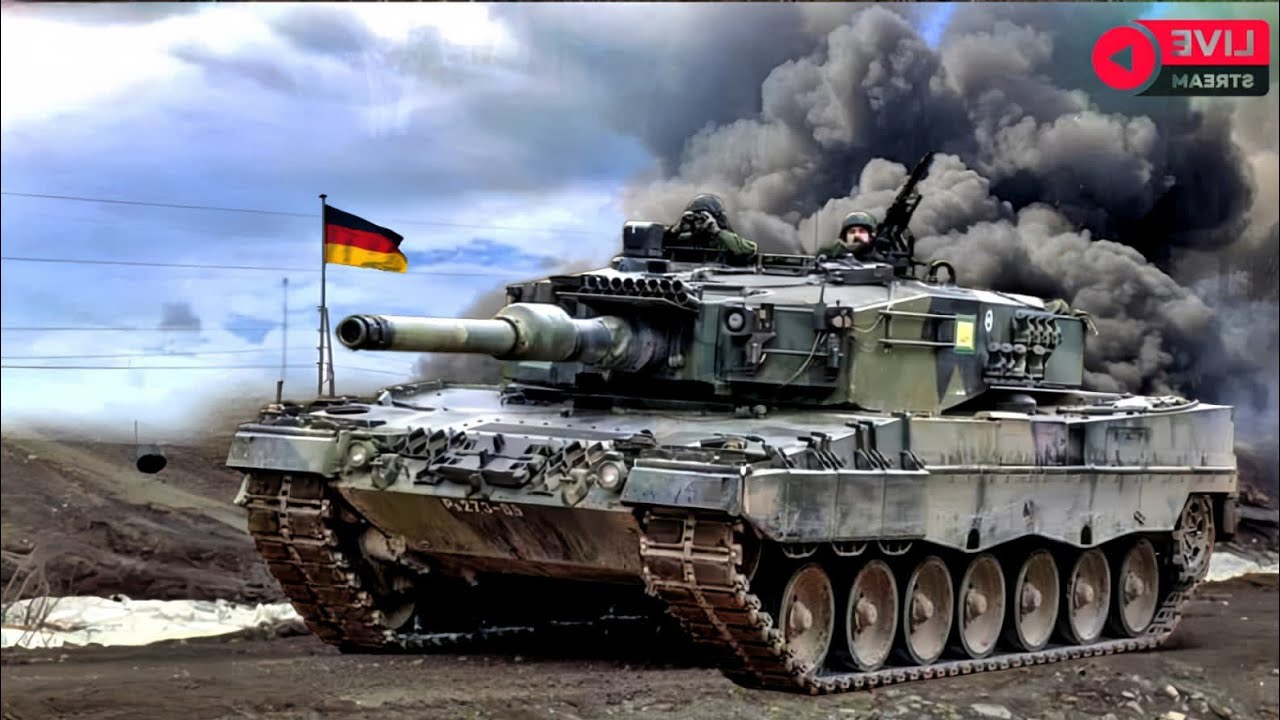 Just happened, the fierce battle, the German Leopard Tank, brutally ...