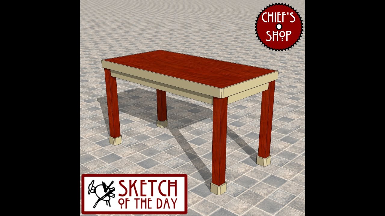Chief's Shop Sketch of the Day: Kitchen Bar Table - YouTube