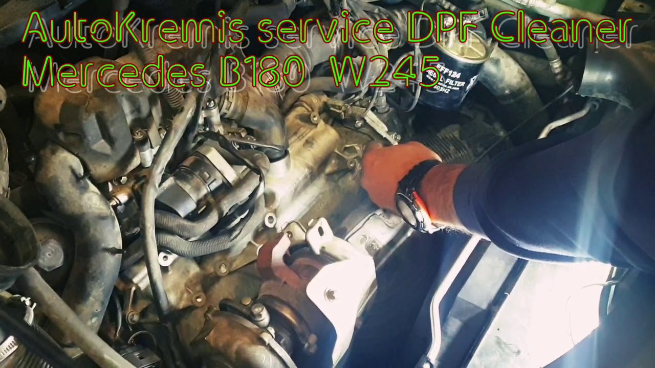 DPF Cleaner Mercedes B180 W245 - YouTube
