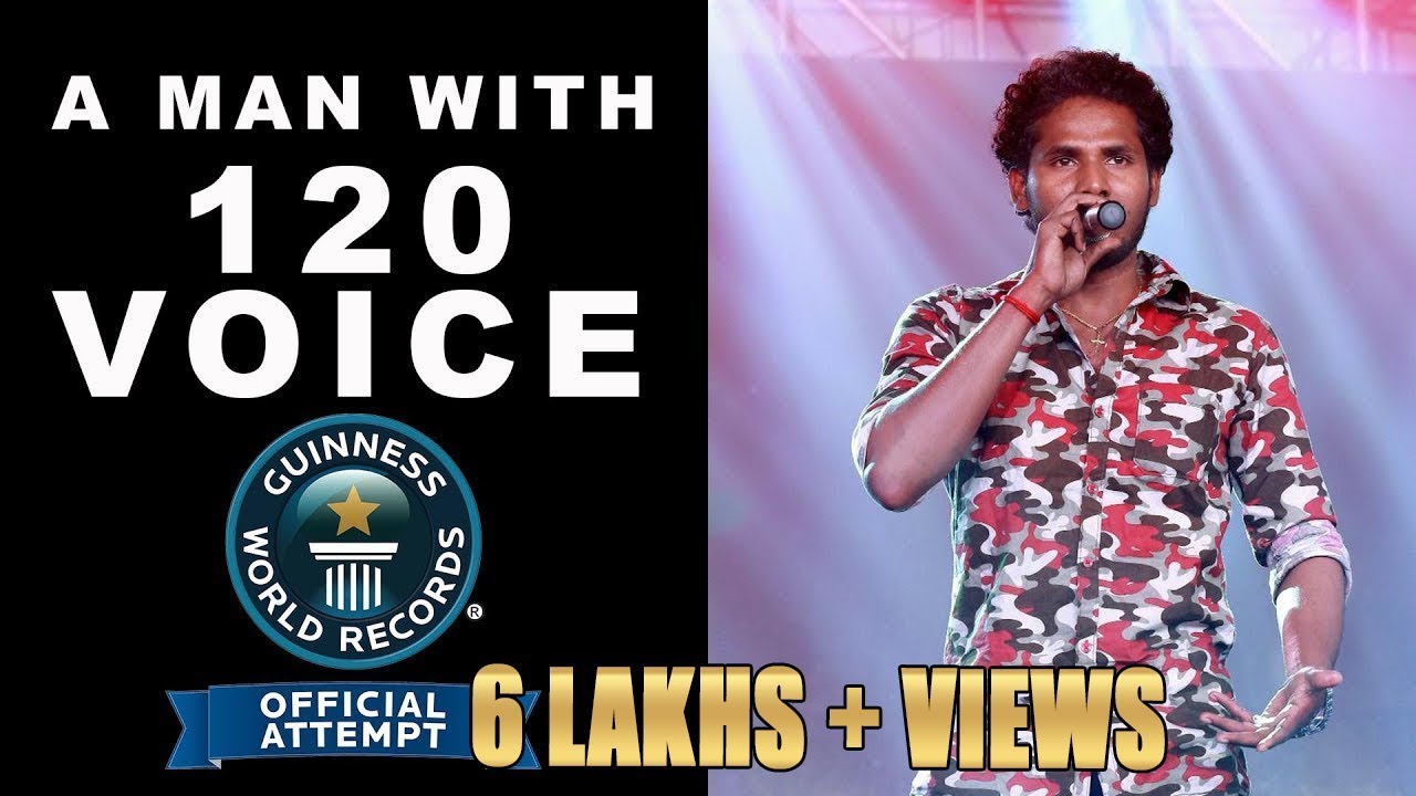 World Record: HONEST RAJ , A man with 120 Voice - YouTube