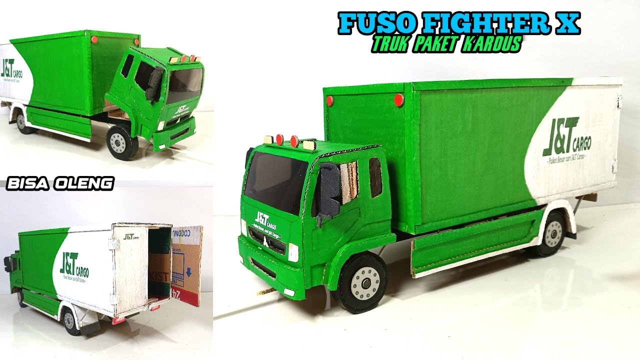 MEMBUAT TRUK BOX JNT CARGO EXPRESS FUSO FIGHTER BISA OLENG || PINTU ...