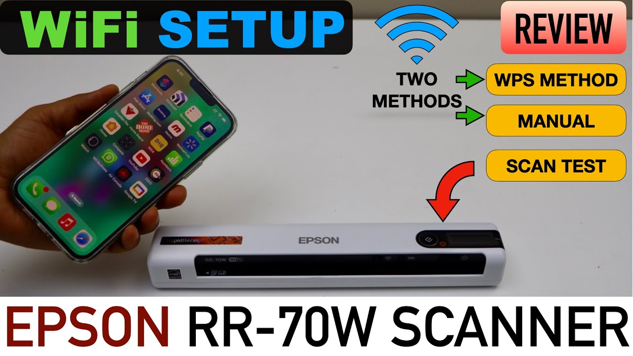 Epson RR-70 WiFi Setup Using 2 Methods With An iPhone, WPS or Manual ...