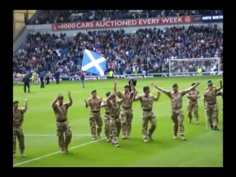 45 Commando Royal Marines at Ibrox - YouTube