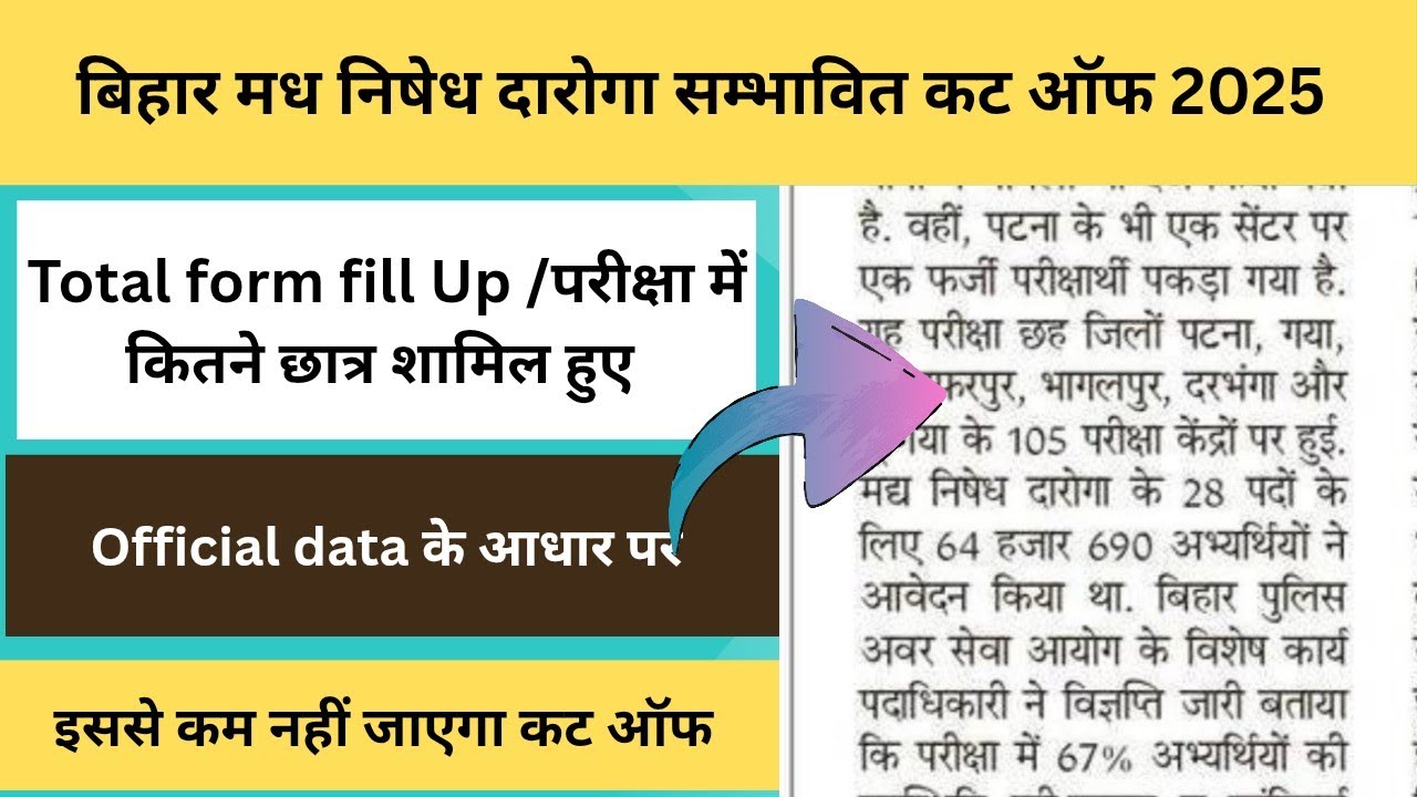 Bihar Madhya Nishedh Daroga cut off 2025|Bihar Esi Cut off 2025|Esi Cut off 2025|Esi Cut off ...