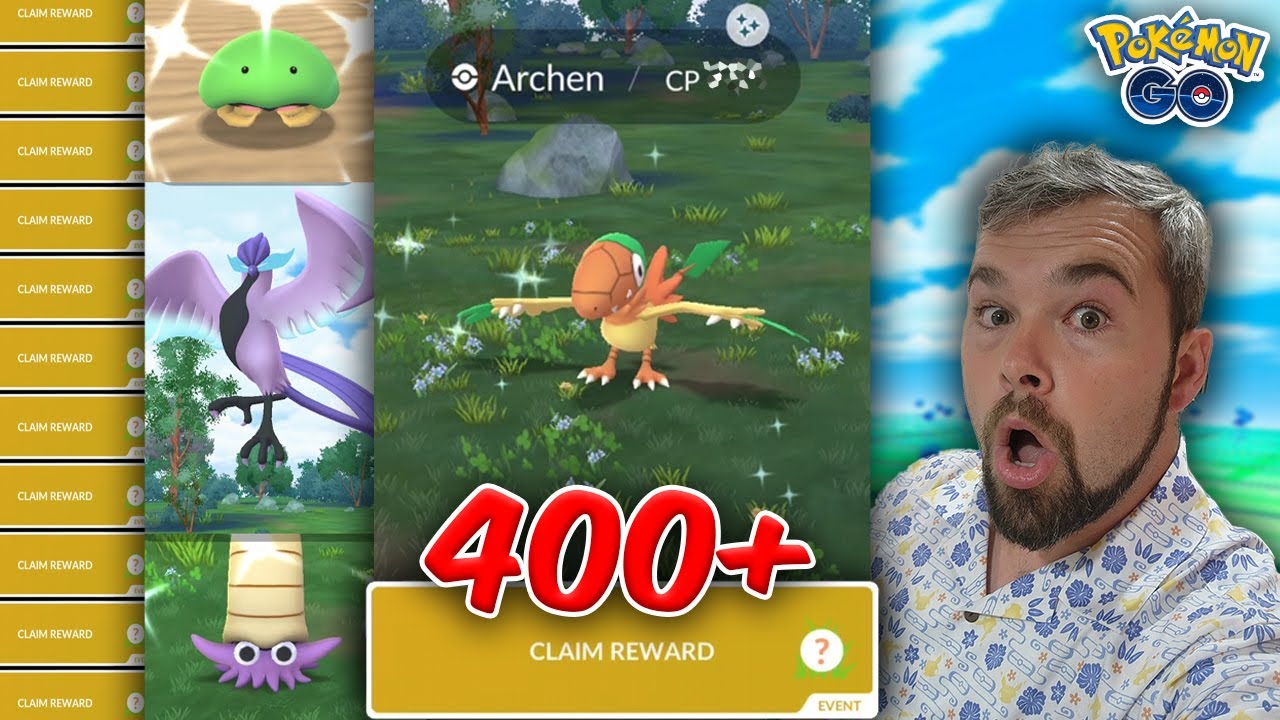 Over 400 Shiny Archen Catch Mastery Research Completed! Tons of Shinies ...