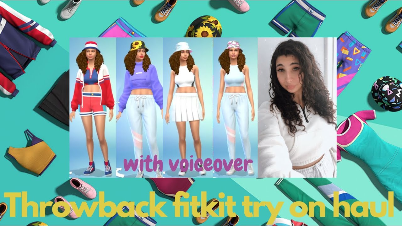 I Create my Simself w NEW Throwback Fit Kit try on haul| The Sims 4 ...