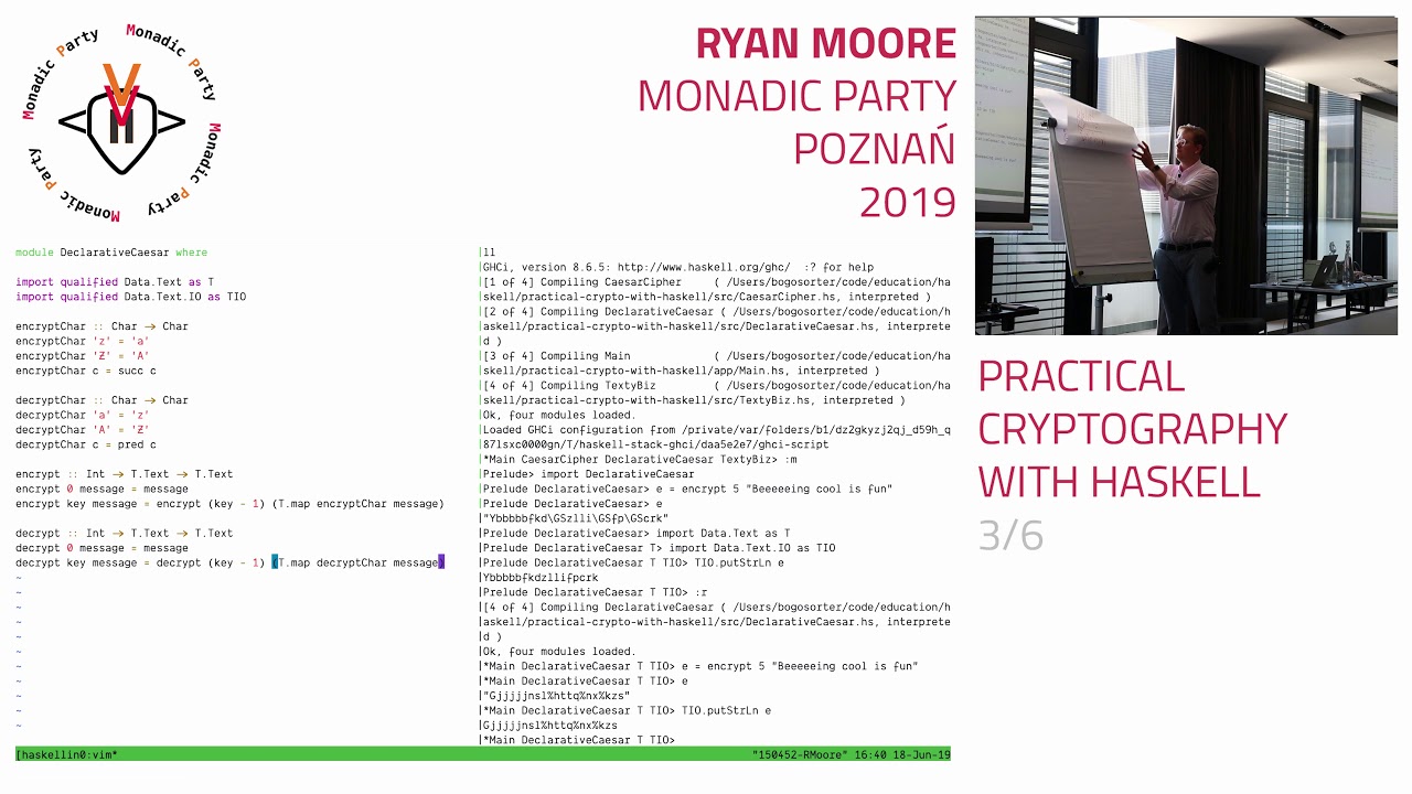 Ryan Moore - Practical Cryptography with Haskell 3/6 - YouTube