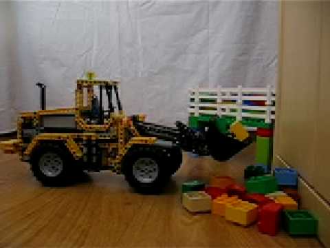 Lego Wheel Loader motorized with Power Functions - YouTube