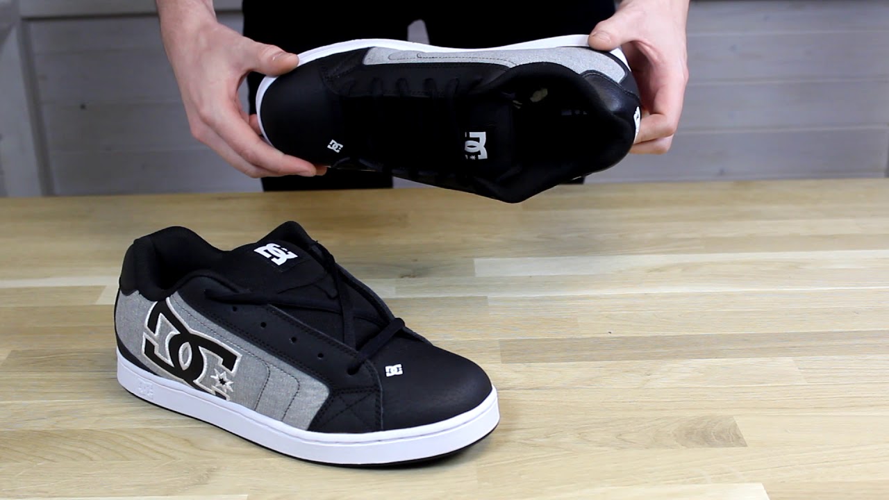 DC Net SE Trainers in Black/Black/White - YouTube