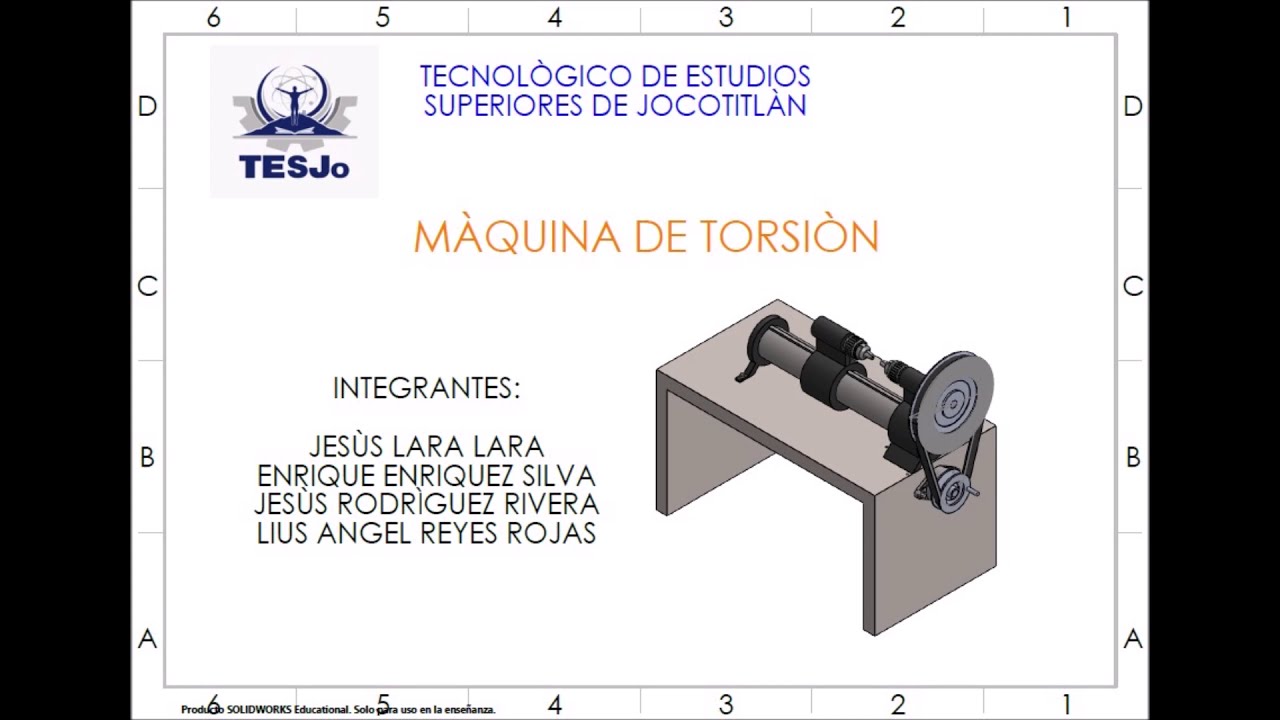 Ejemplo de Máquina para medir Torsión || Vista Explosionada en ...
