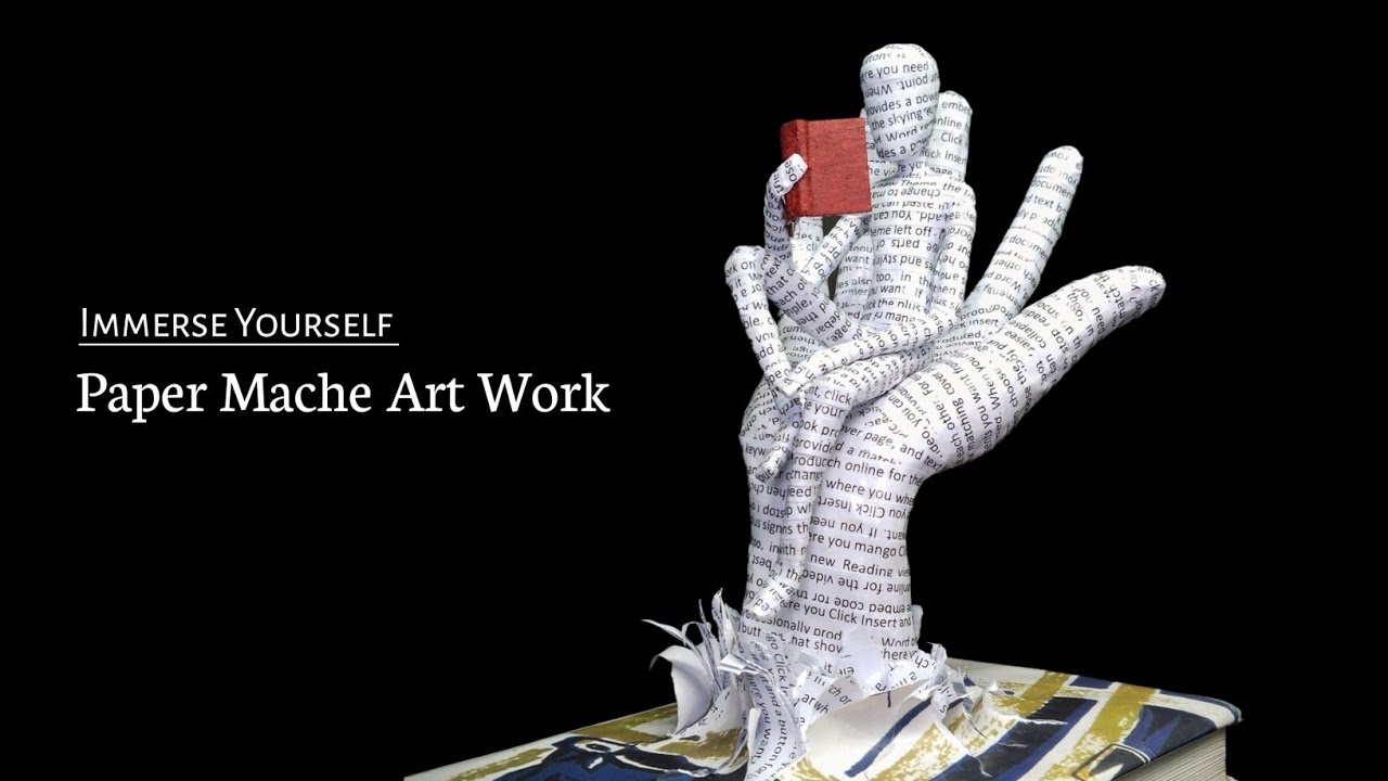 Crafting Magic: Hand-in-Book Paper Mache Sculpture with Reading Nook ...