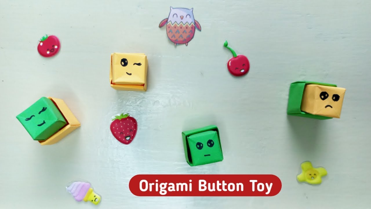 ORIGAMI BUTTON TOY POP IT - Easy origami - YouTube