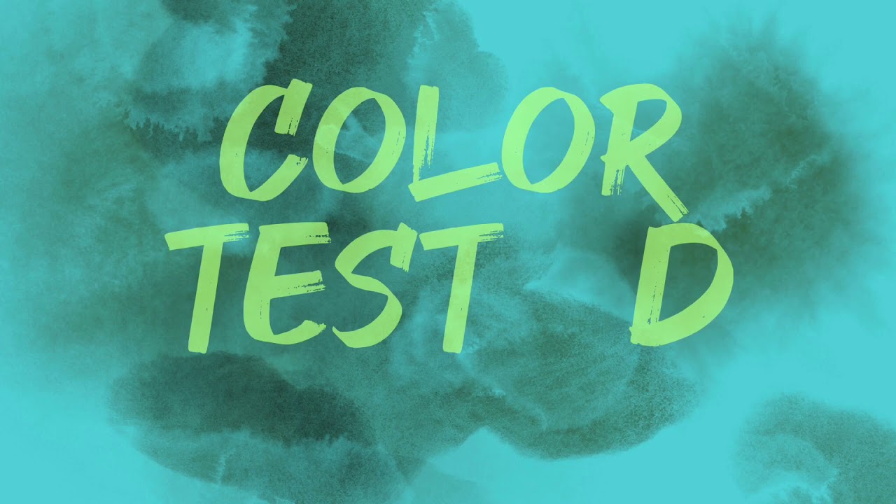 FA 106 Color Field Theory - Color Test D - YouTube