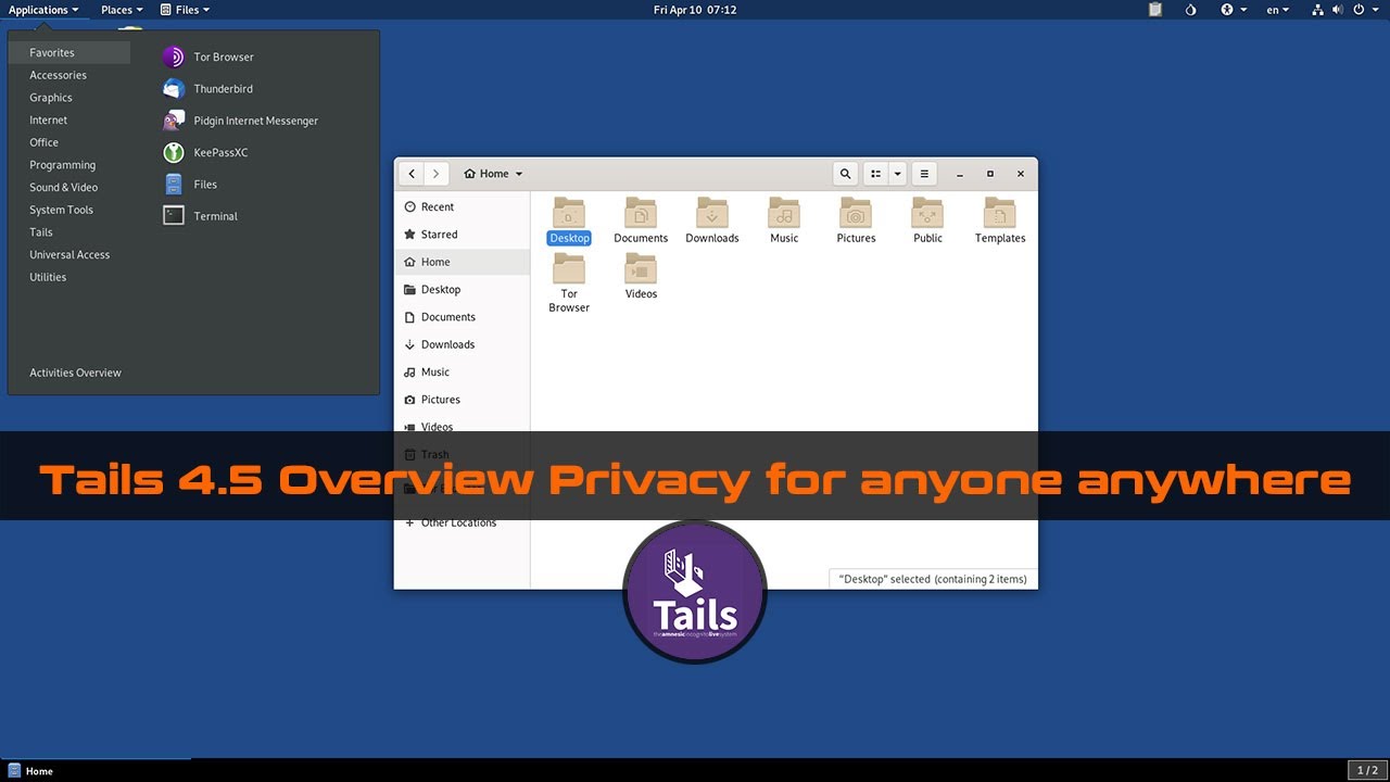 Tails 4.5 Overview | Privacy for anyone anywhere | OG Linux - YouTube