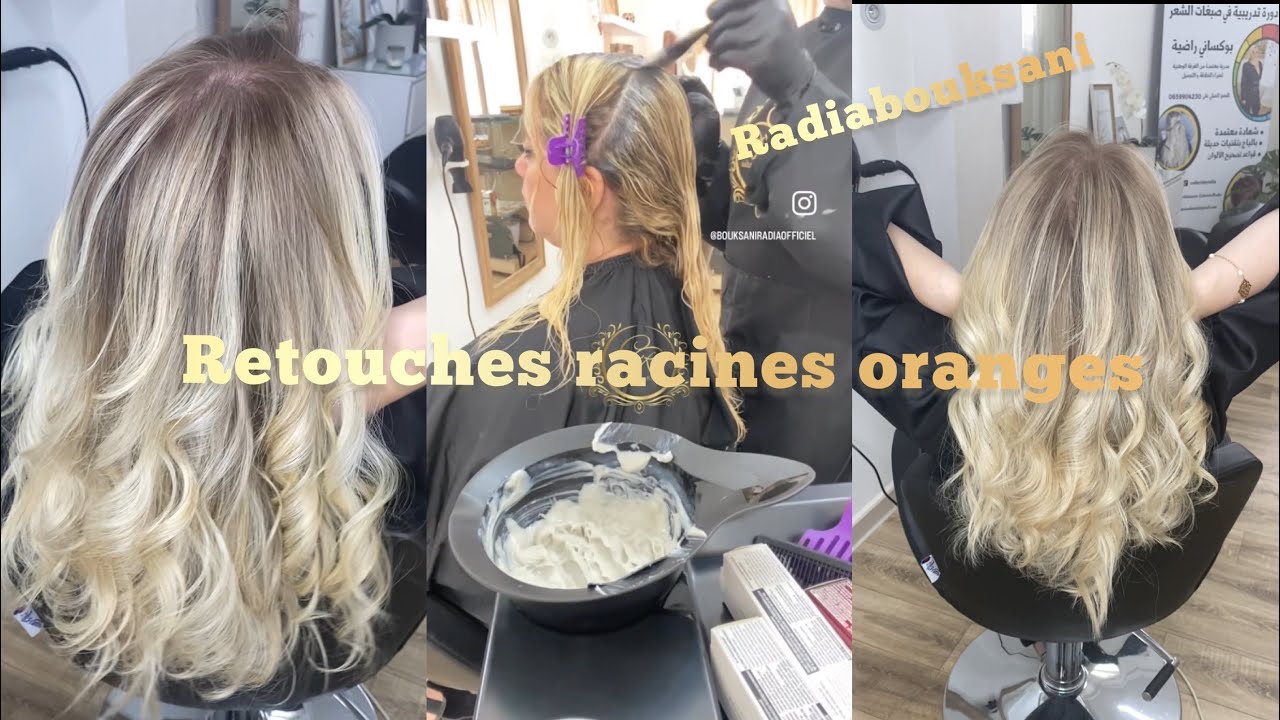 Mèches blondes baby light ⭐️ correction des racines oranges 🍊 - YouTube