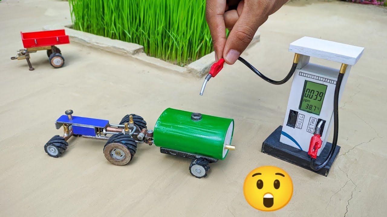 diy tractor mini diesel engine petrol pump | science project ...