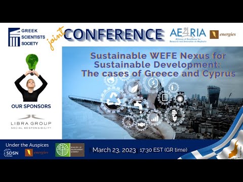 "Sustainable WEFE Nexus for Sustainable Development: The cases of GR and CY" Video Presentation ...