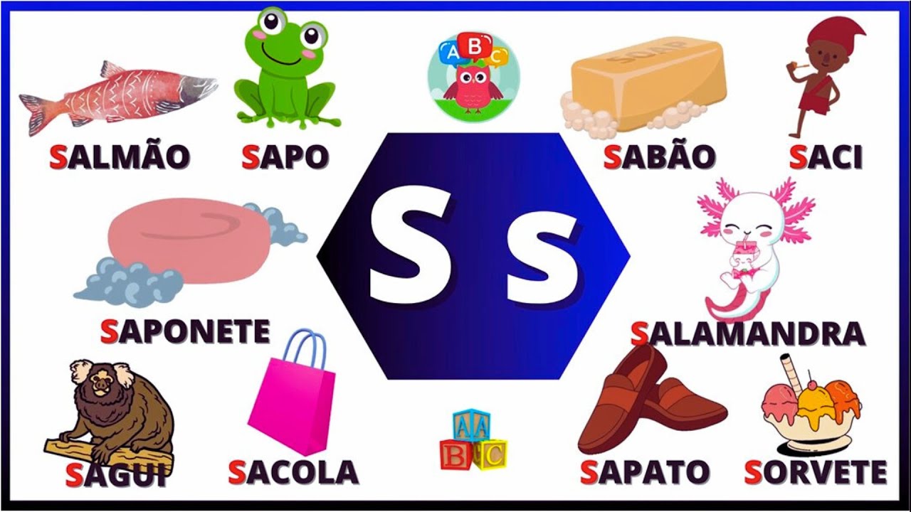 LETRA S || Palavras que começam com a LETRA S || Letras || Alfabeto ...