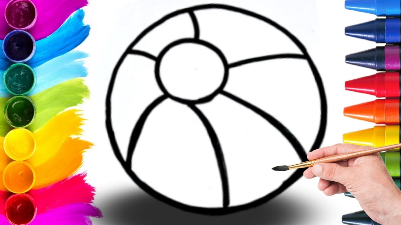 how to draw ball drawing for kids : easy ball drawing step by step ...