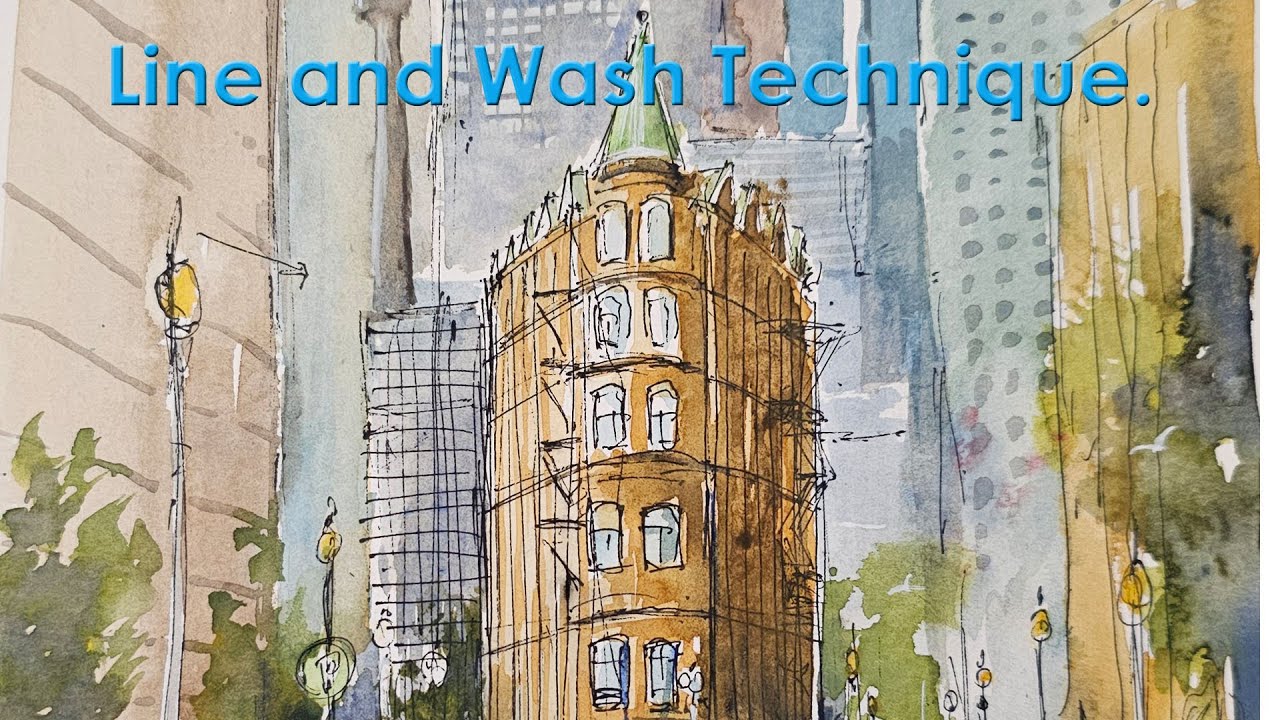 How to Construct your Painting in Line and Wash Technique. - YouTube