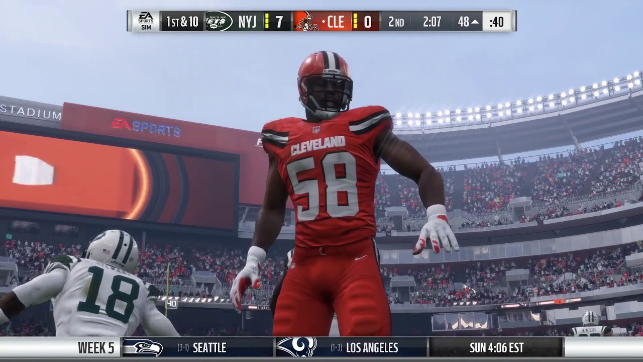 Madden 18 (PS4) Franchise Mode: New York Jets WEEK 5 Vs. BROWNS - YouTube