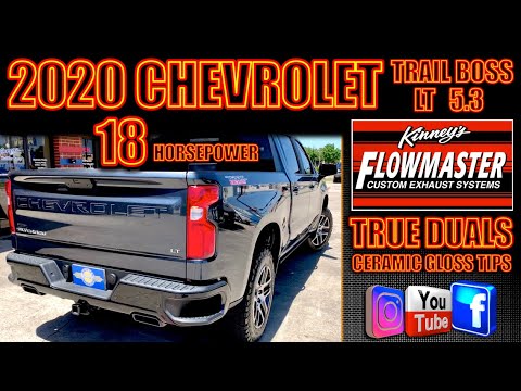 2020 Chevrolet Z-71 Flowmaster True Dual with Gloss Ceramic Black Tips ...