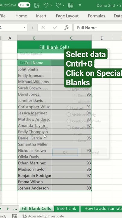 How to Fill Blank Cells in MS Excel. @KTAnalytics - YouTube