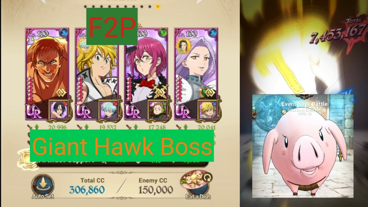 7 Deadly Sins Giant hawk Event Boss F2P Guide - YouTube