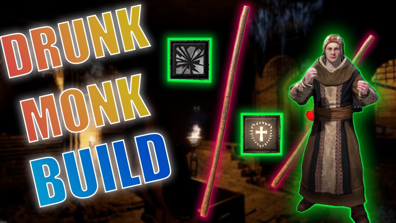 Drunken Monk Cleric Build | Dark and darker - No Spells Quarterstaff ...