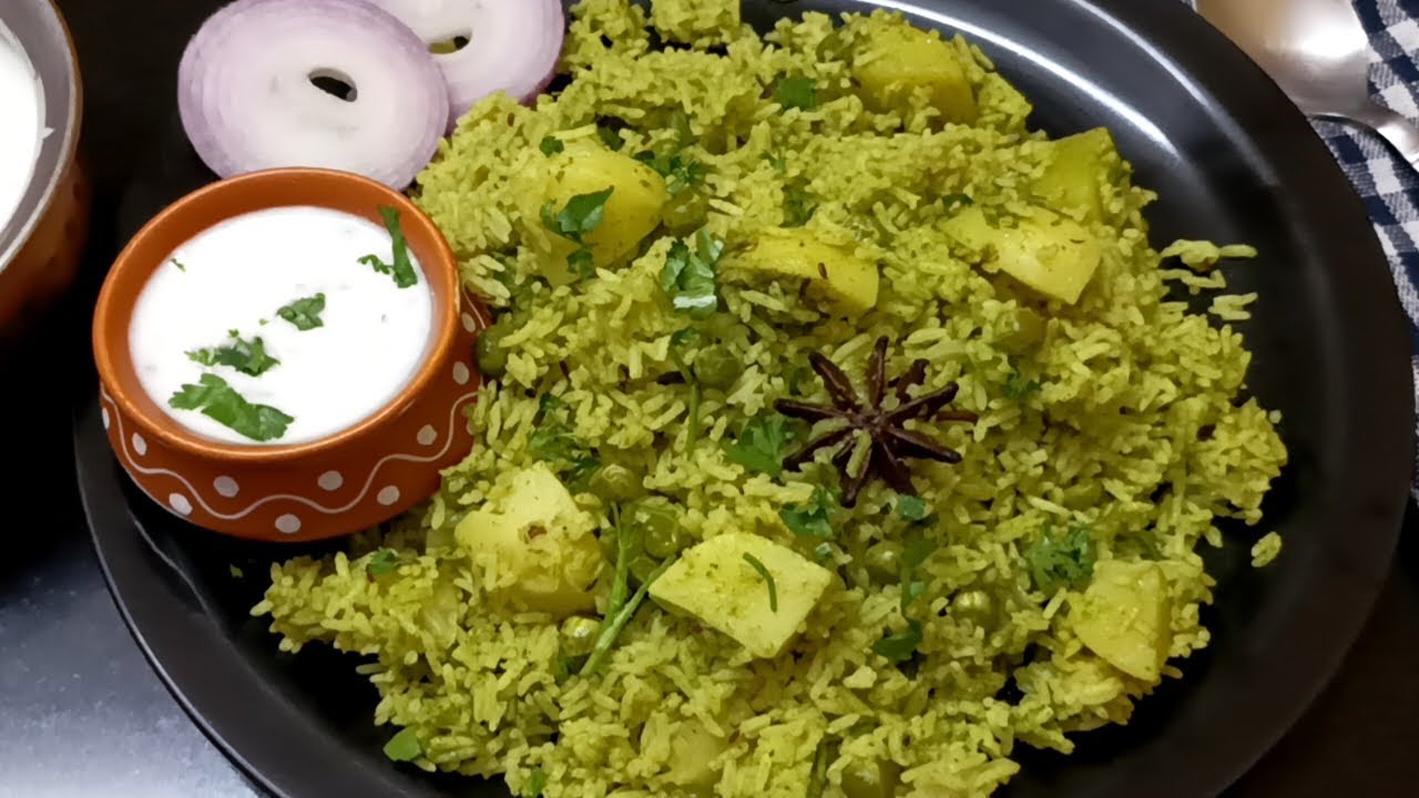 Aloo Matar pulao in pressure cooker.Healthy & tasty lunch box Recipe ...