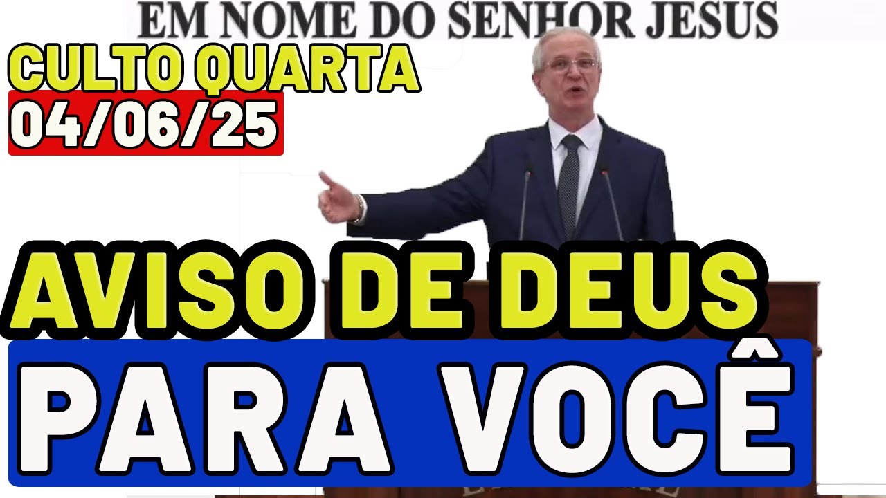 CULTO ONLINE CCB HOJE BRÁS - 04/06/25 - PALAVRA DE HOJE CCB CULTO ...