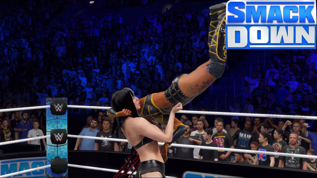 WWE 2K24 SMACKDOWN BLAIR DAVENPORT VS XIA LI (WITH DAMGE CTRL) - YouTube