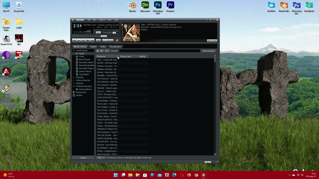 Installing and testing winamp 5.9 - YouTube